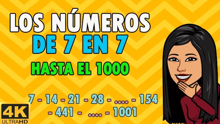 Aprende matemáticas. Números de 7 en 7 hasta 4000 - Joguar